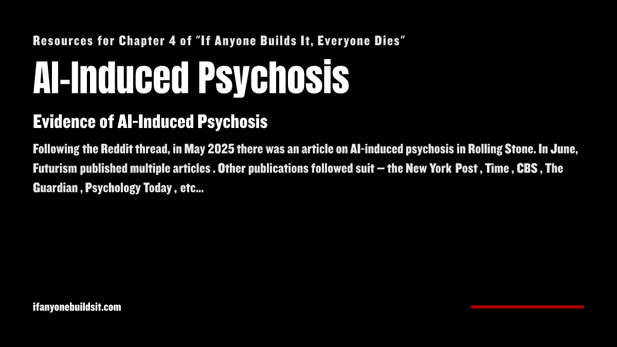 AI-Induced Psychosis | If Anyone Builds It, Everyone Dies | If Anyone Builds It, Everyone Dies
