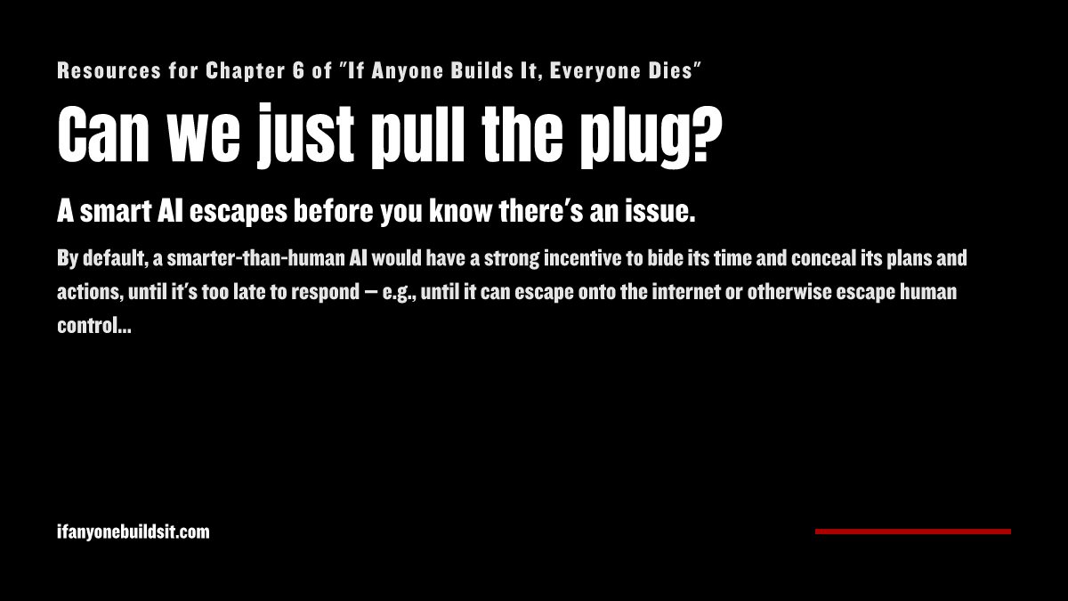 Can we just pull the plug? | If Anyone Builds It, Everyone Dies | If ...